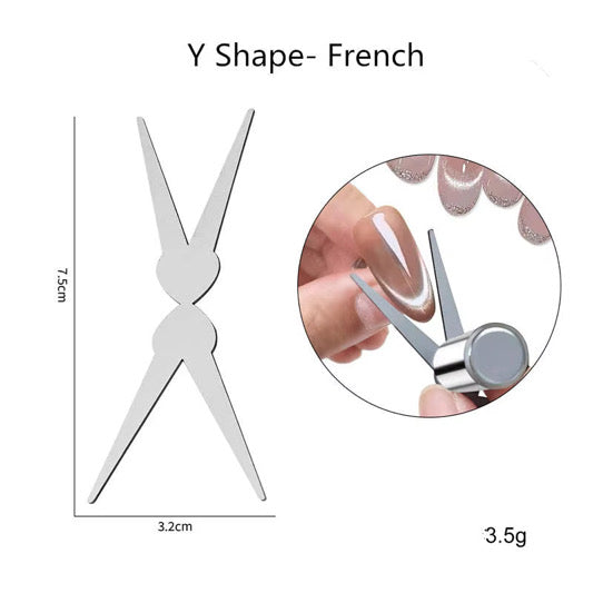 Double Ended Y Shape French Tip Cat Eye Nail Art Tools | BBP